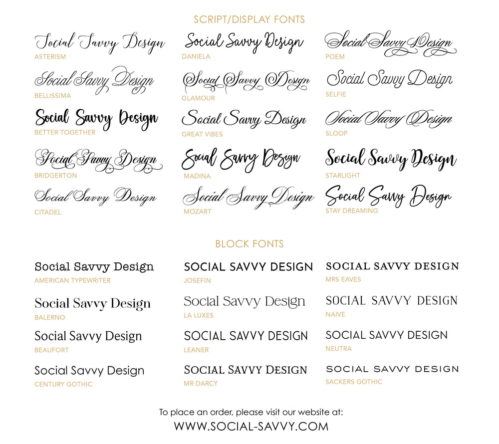 Font Options – Social Savvy Design